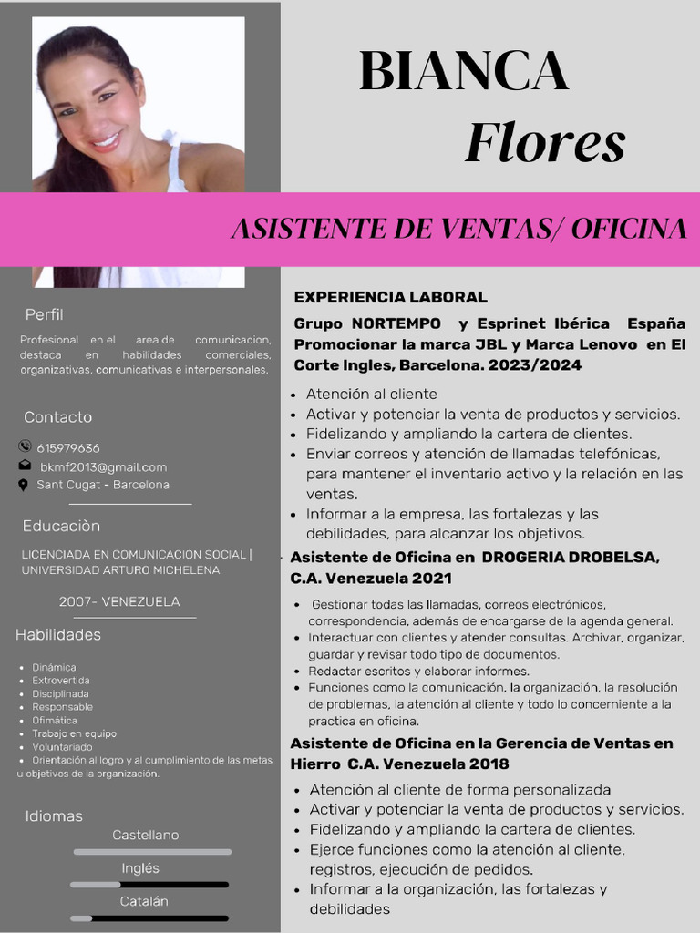 CV Bianca Flores | PDF