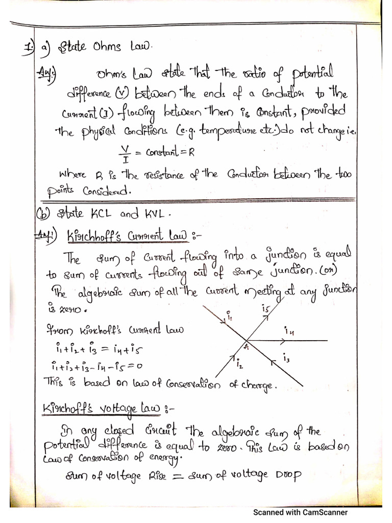 Bee Important Question Solutions | PDF