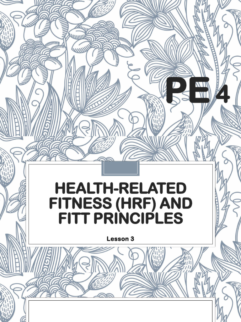 Health-Related Fitness & FITT Principles | PDF | Physical Fitness ...