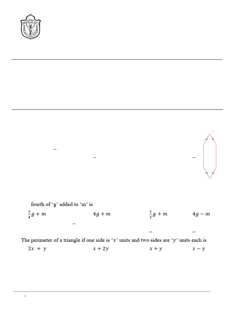 Delhi Public School, Mohali: Term-II Assessment (Sample Paper), Session ...