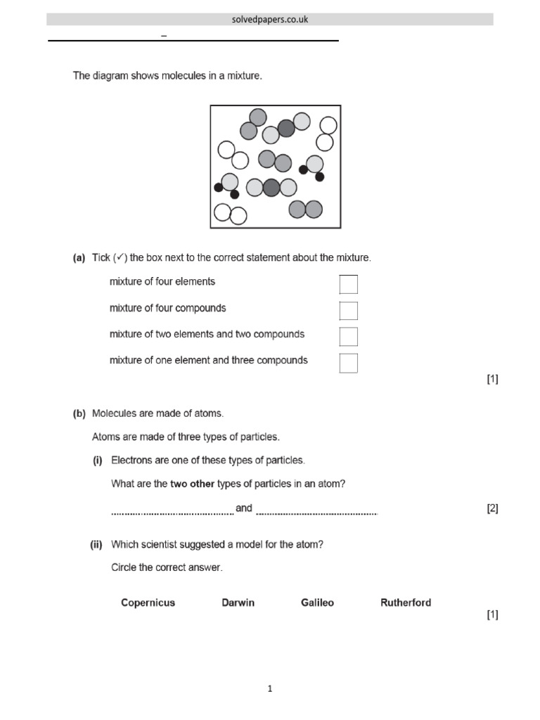 2022 17 Mixtures and Separation Checkpoint Sec 1 Chemistry | PDF