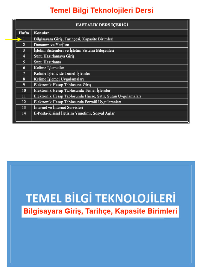 1.HAFTA-TBT-GİRİS | PDF
