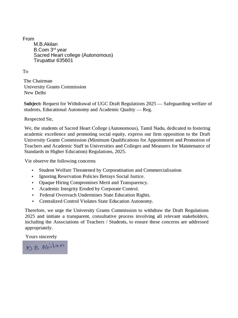 Opposition to UGC Draft Regulations 2025 | PDF