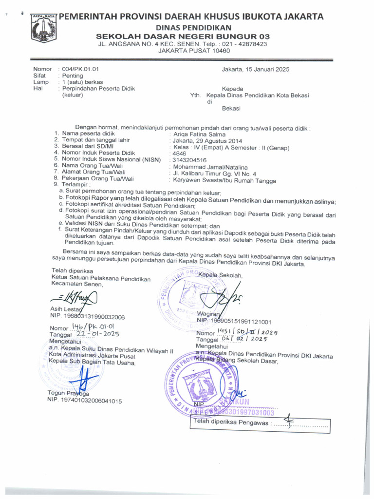 scan mutasi Ariqa | PDF