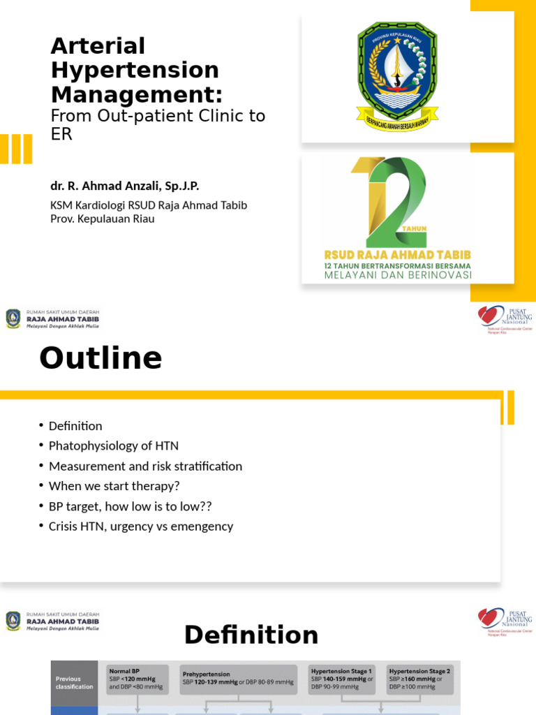 Materi dr. Aan SpJP Arterial Hypertension (HTN) Management RAT | PDF | Blood Pressure | Hypertension