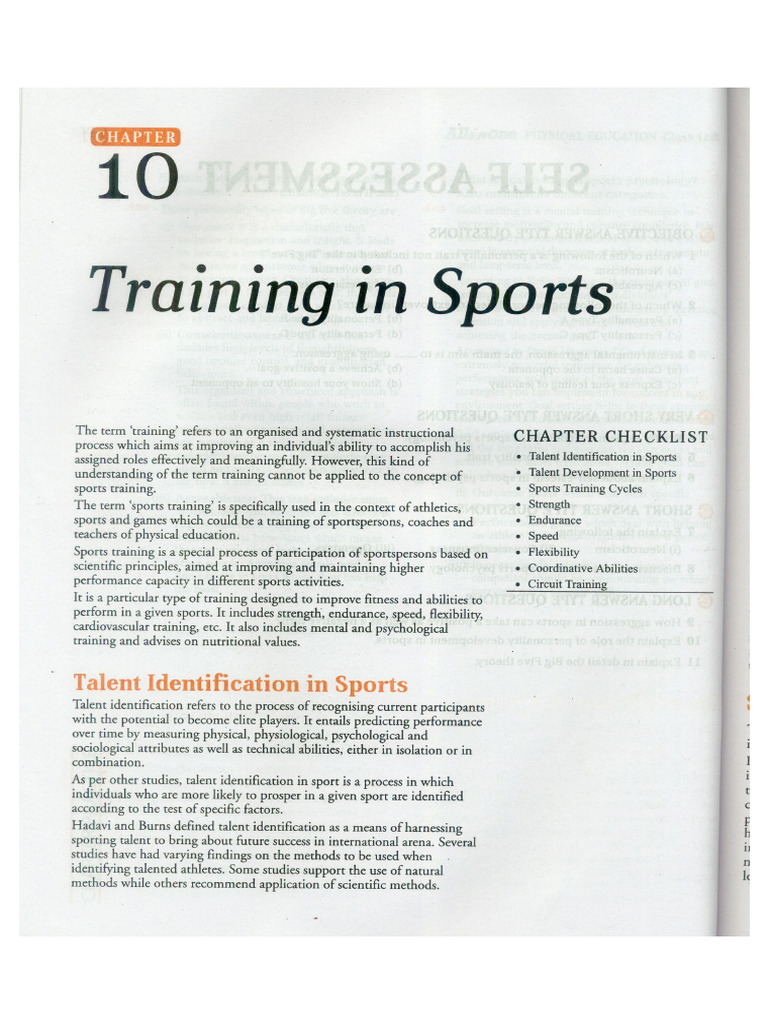 10 - Training in Sports | PDF