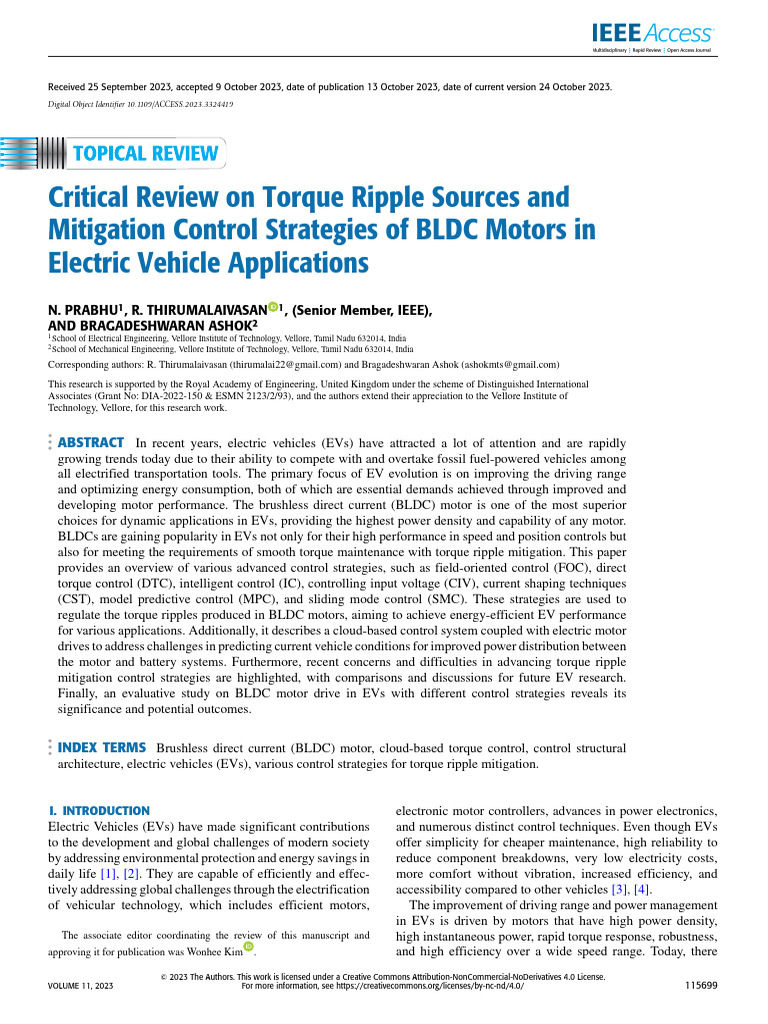 BLDC_Torque_ripple_mitigation_Review_Access2023 | PDF | Electric Motor ...