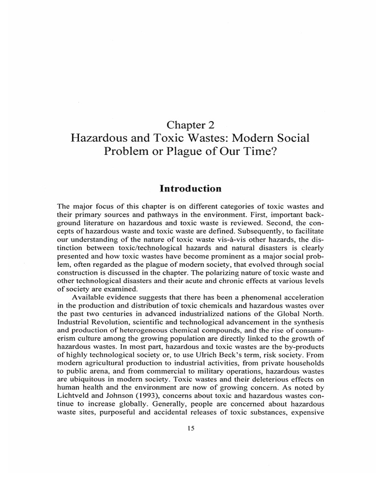 Industrial Disasters, Toxic Waste, and Community I... - (Chapter 2 ...