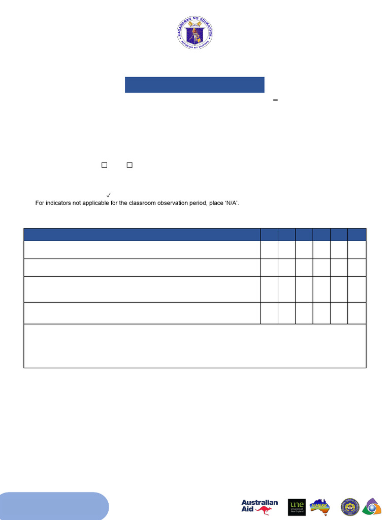Annex C 4 COT Rating Sheet For Highly Proficient Teacher For SY 2024 ...