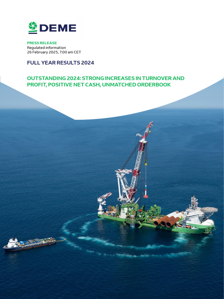 p2025 Deme 2024 Results Eng | PDF | Working Capital | Low Carbon Economy