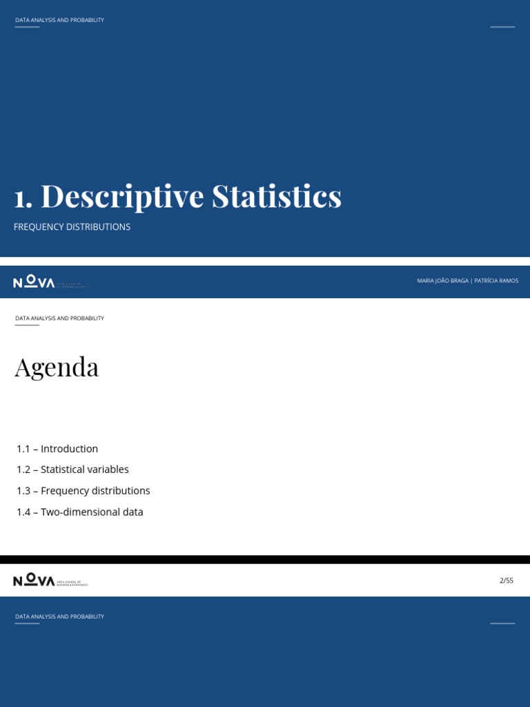 Chapter 1 - Descriptive Statistics - Frequency Distributions | PDF ...