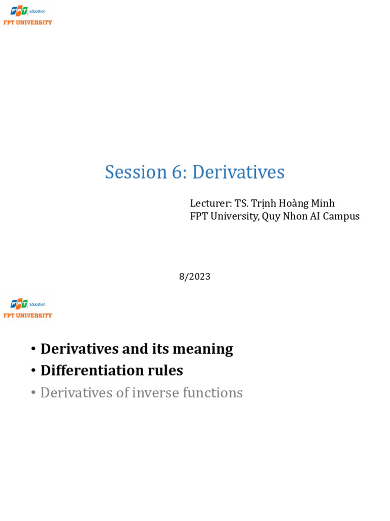 [06] Derivatives | PDF | Derivative | Tangent