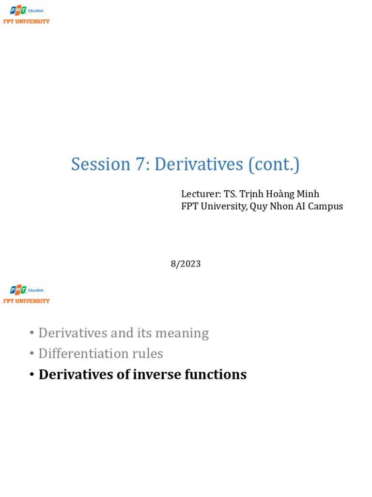 Inverse Functions and Derivatives Worksheet | PDF | Function ...