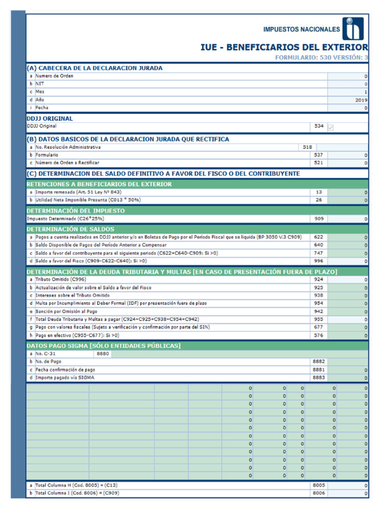 Formulario - 530 - v2 IUE B.E ABBAR SRL | PDF