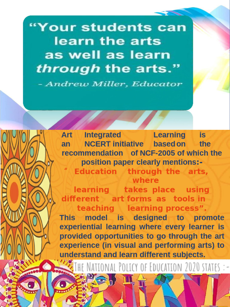 Art Integrated Learning in Education | PDF | Pedagogy | Learning