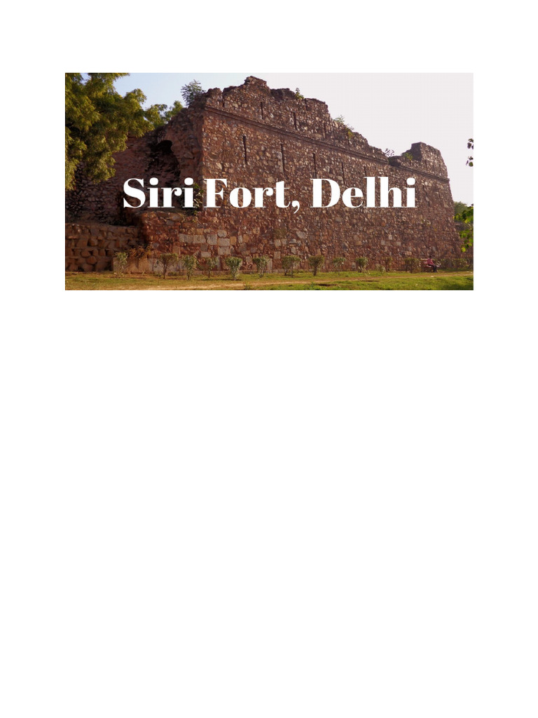 Siri fort | PDF