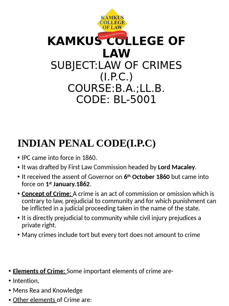 ipc law | PDF | Mens Rea | Strict Liability