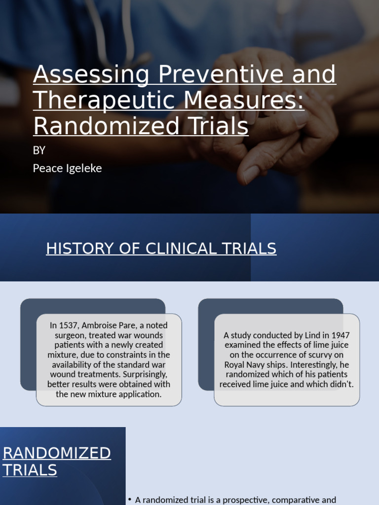 Assessing Preventive and | PDF | Randomized Controlled Trial | Methodology