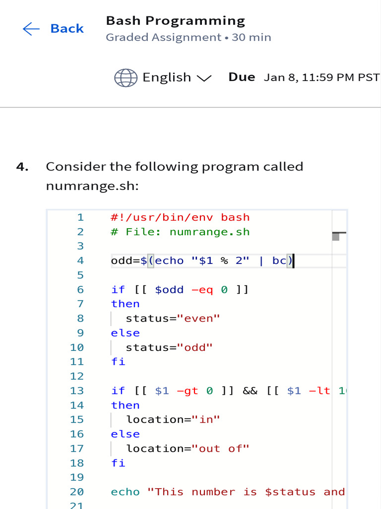 Bash Programming Assignment | PDF