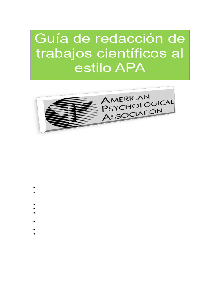 Guía de Estilo APA: Formato y Citaciones | PDF | Estilo apa | Comillas