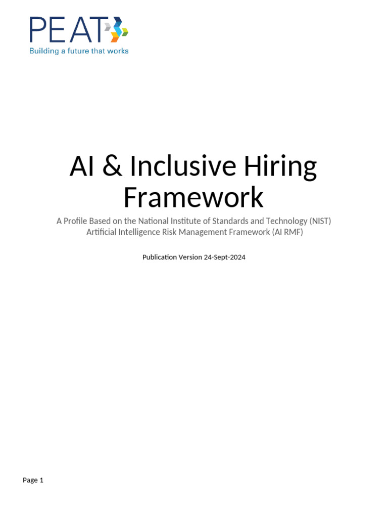 PEAT AI and Inclusive Hiring Framework v24-Sept-2024-ODT | PDF ...