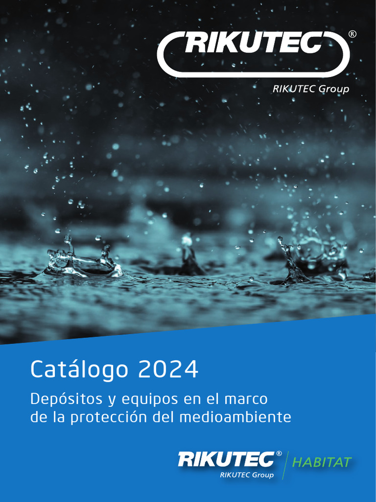 Catálogo RIKUTEC 2024: Depósitos y Equipos | PDF | Reciclaje | Agua