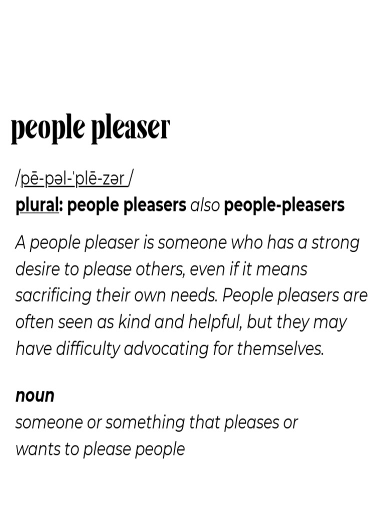 Understanding People Pleasers | PDF