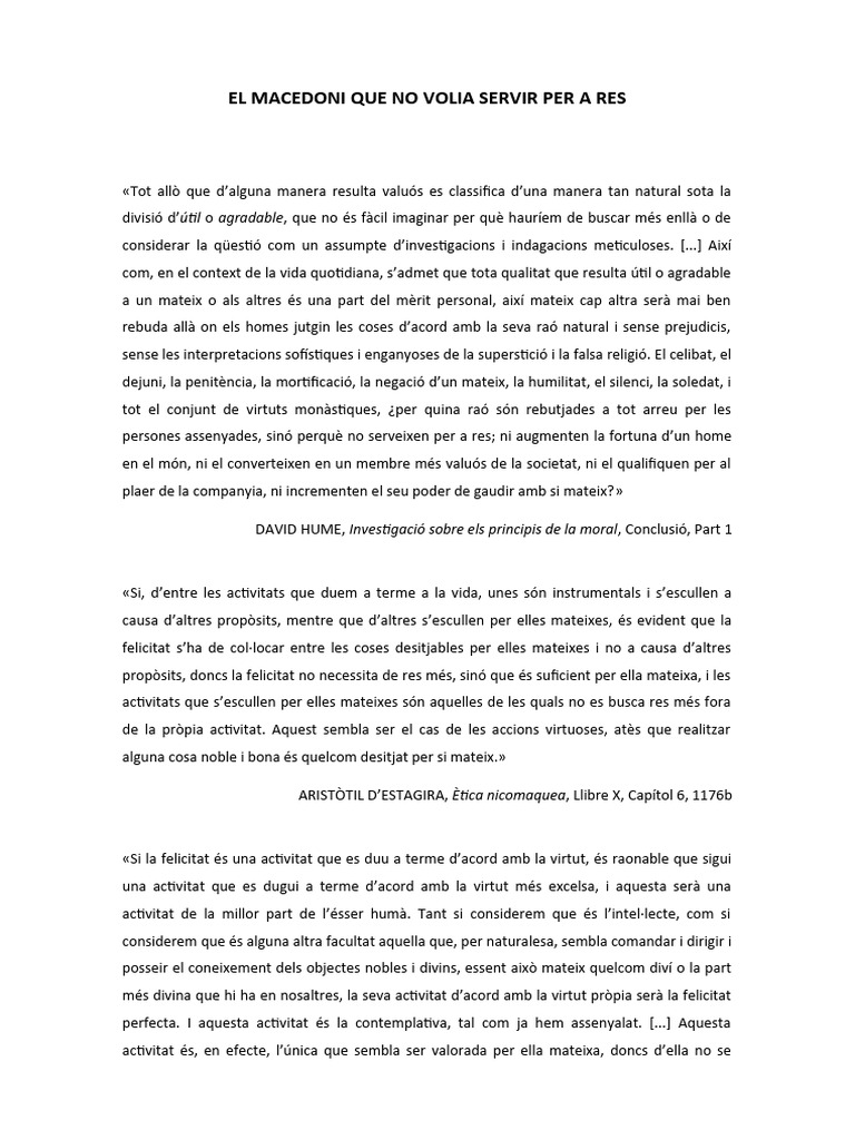 El Macedoni Que No Volia Servir Per A Res | PDF
