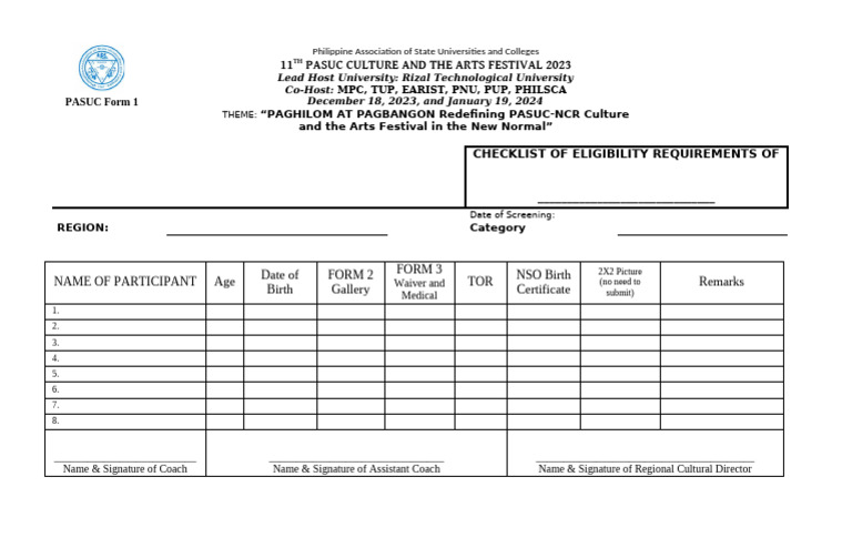 FORM-1-CHECKLIST-ELIGIBILITY | PDF
