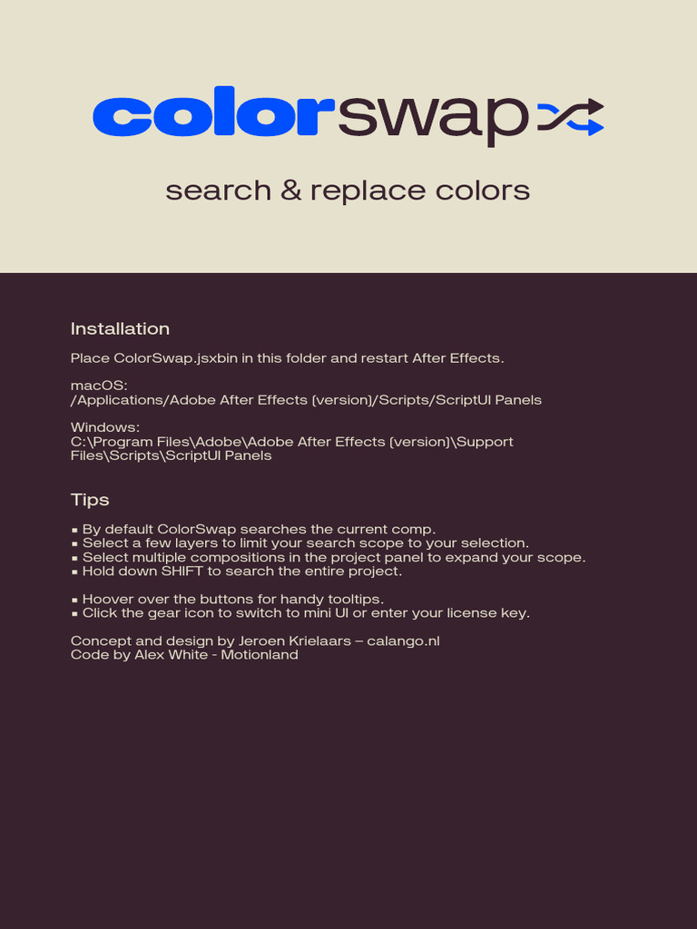 ColorSwap - userguide 01 | PDF