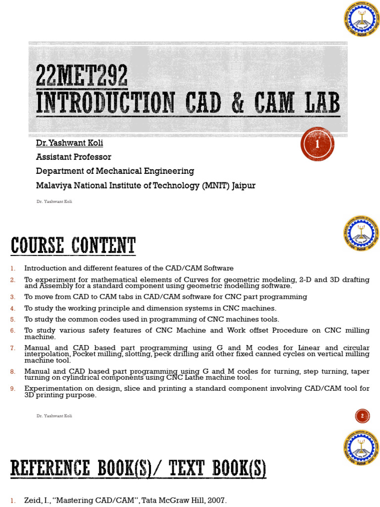 CAD/CAM Software and CNC Programming Guide | PDF
