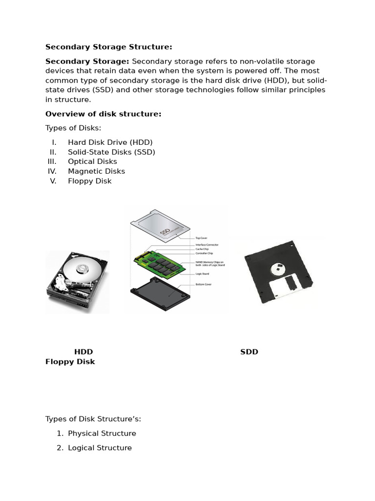 Secondary Storage Structure-1 | PDF | Hard Disk Drive | File System