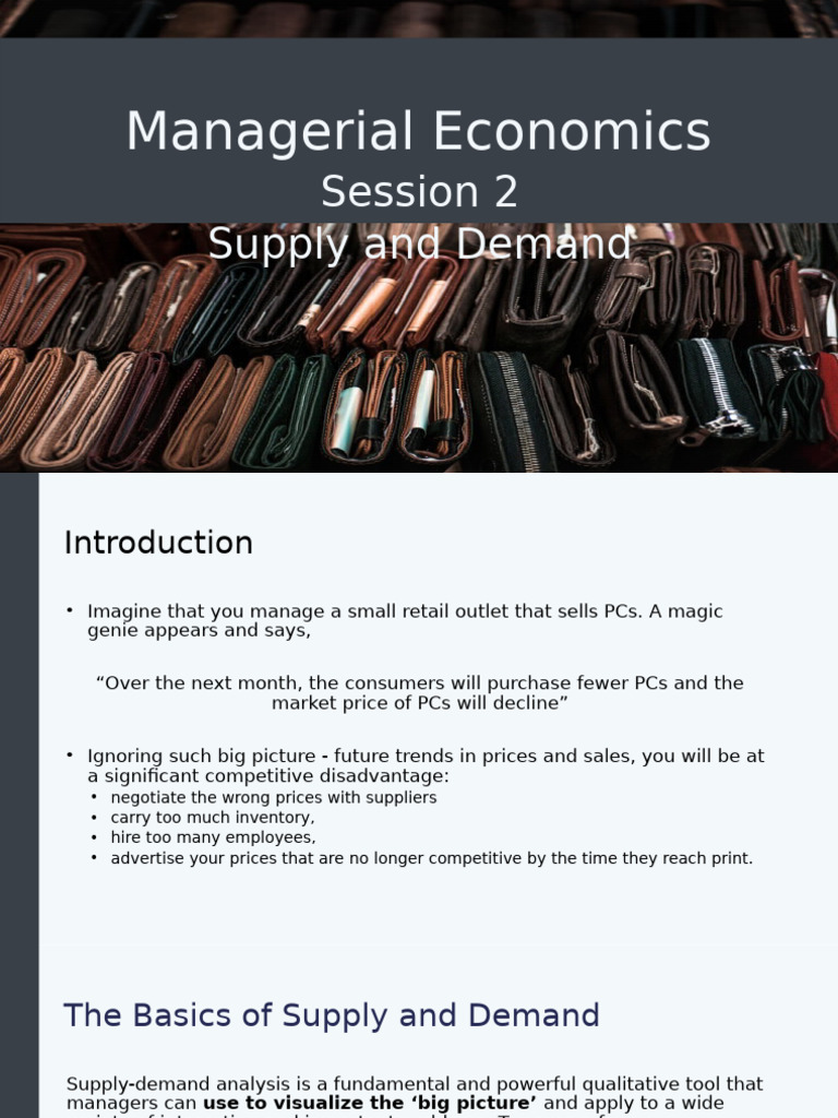 Session 2 Microeconomics Notes | PDF | Demand | Supply (Economics)