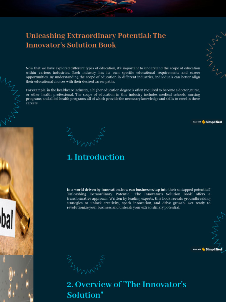 Unleashing Extraordinary Potential The Innovator's Solution Book | PDF ...