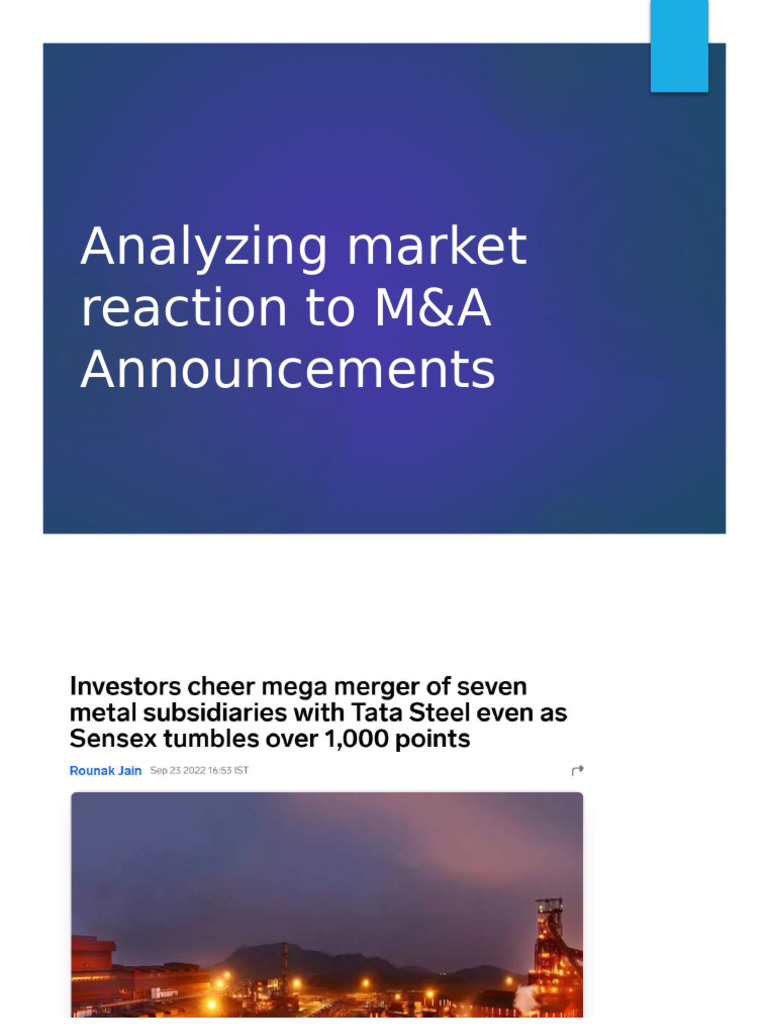 Market Reaction - Event Study | PDF