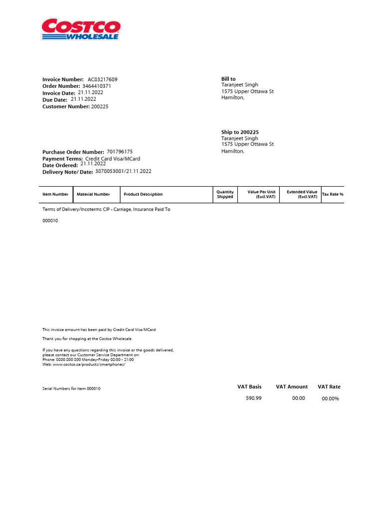 Airpods Costco | PDF | Value Added Tax | Invoice
