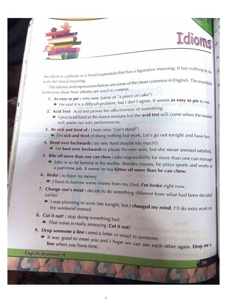 English Grammar Idioms From Prachi | PDF