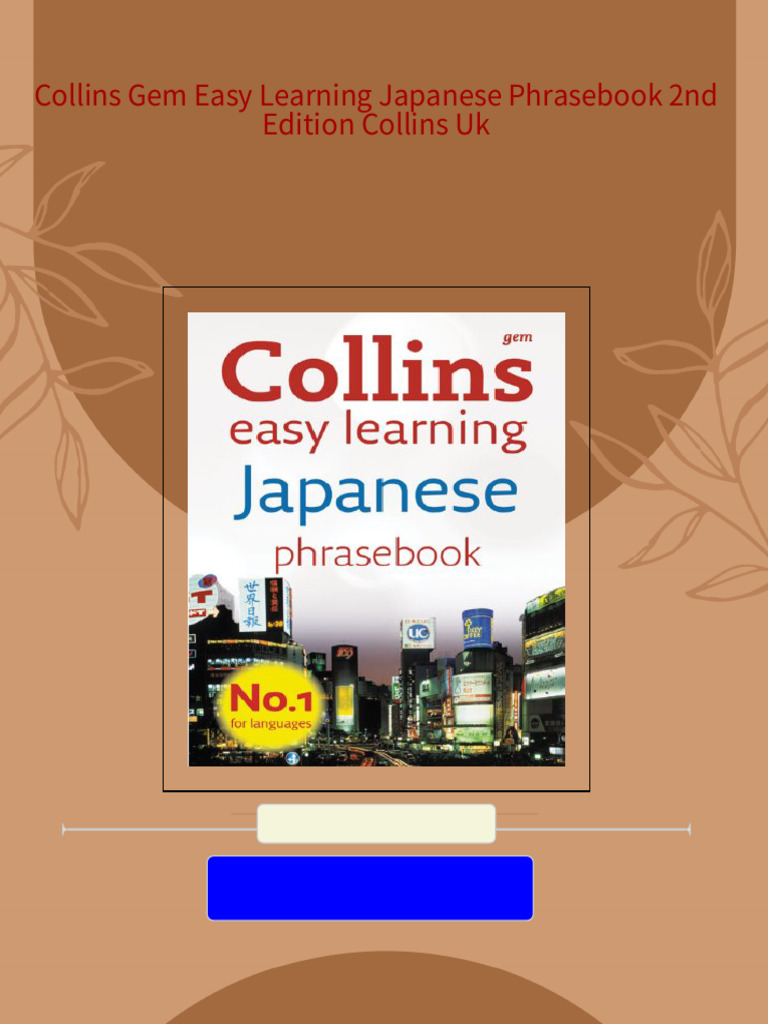 Get Collins Gem Easy Learning Japanese Phrasebook 2nd Edition Collins ...