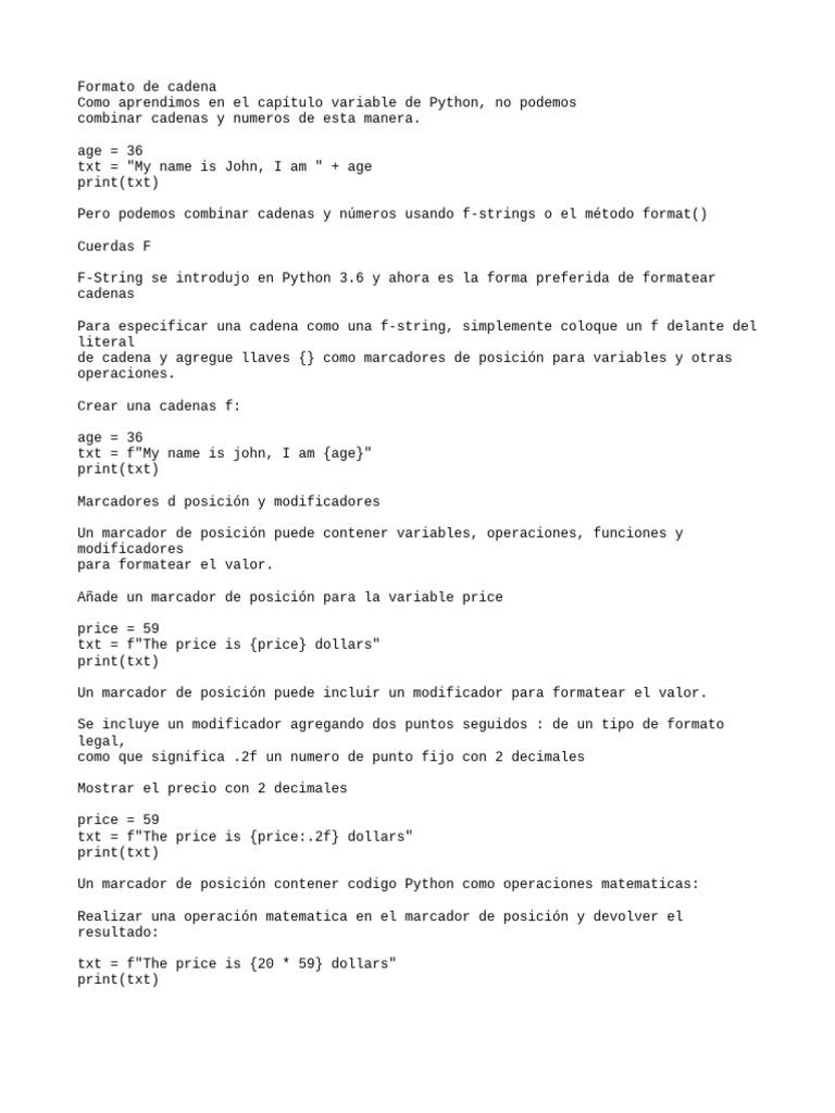 5.Cadenas de formato | PDF