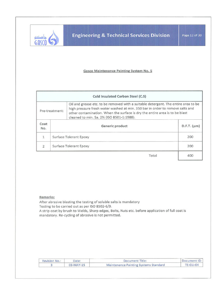 05 - Gasco Maintenance Paiting System. 5 | PDF