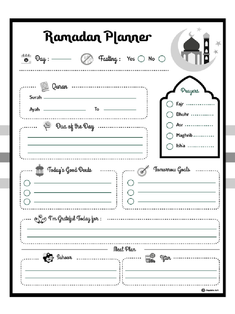 Ramadan planner | PDF