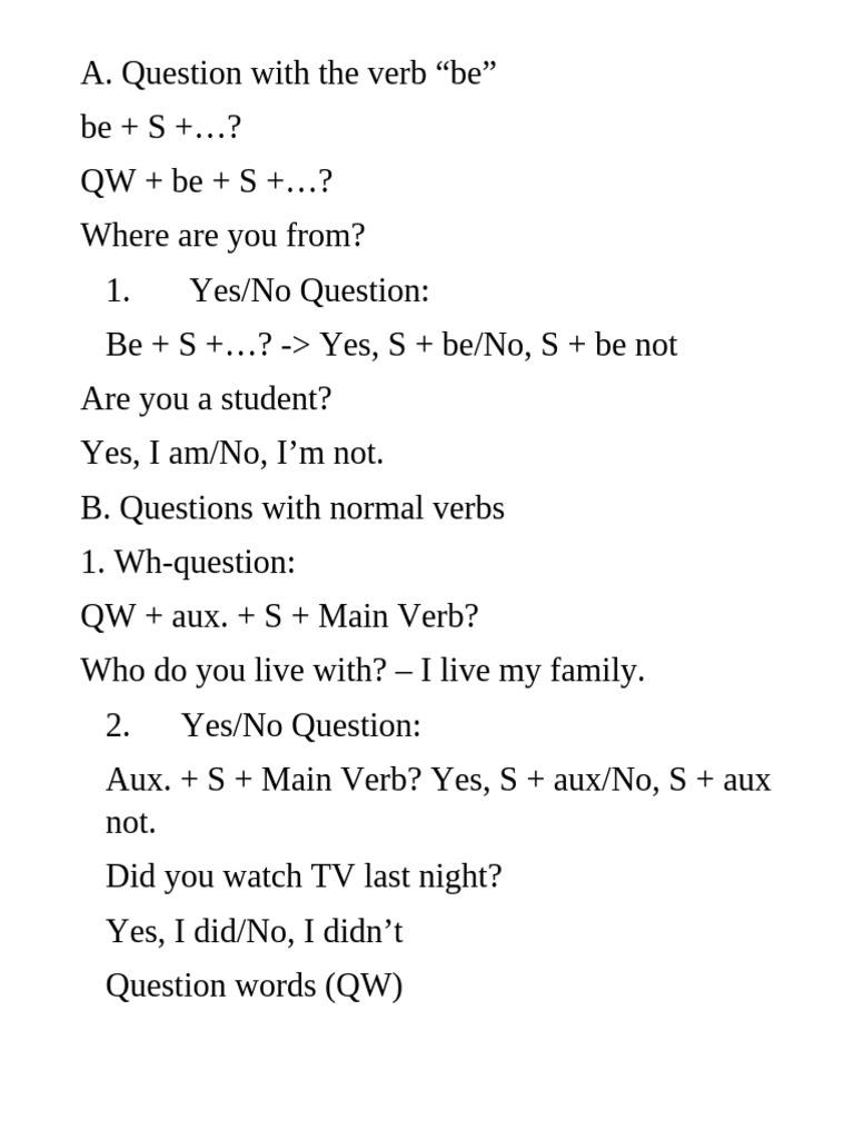 Understanding Question Forms | PDF