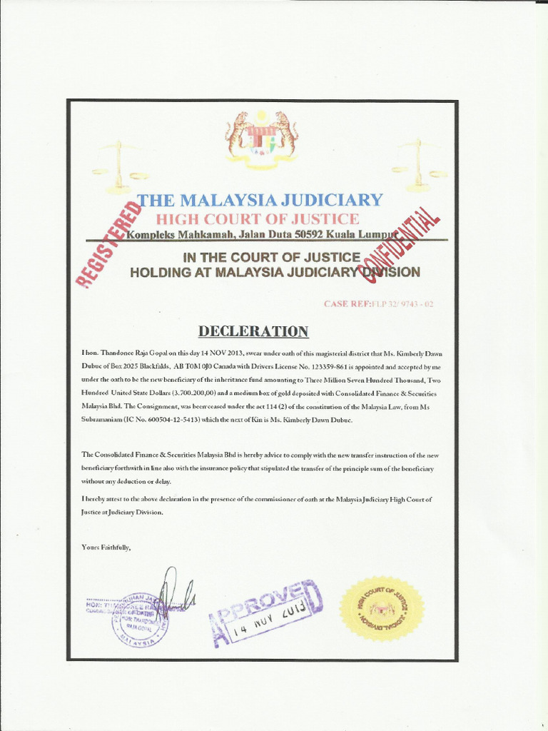 Declaration Certificate | PDF
