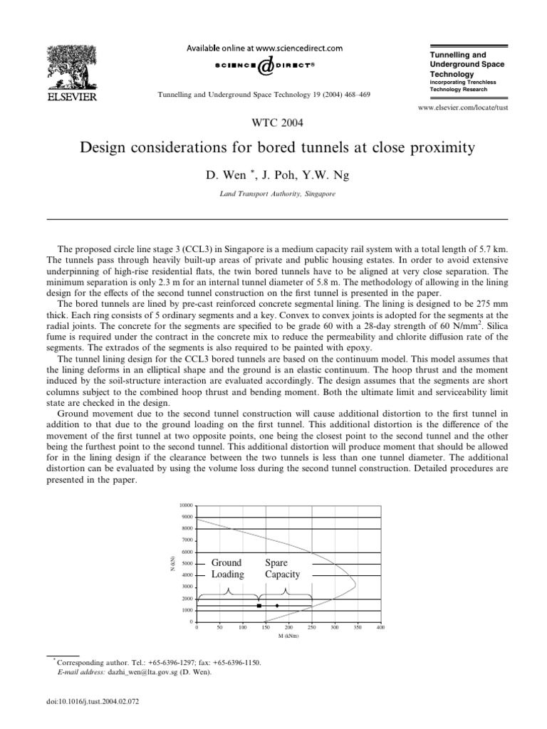 Design Considerations for Bored Tunnels at Close Proximity -- Tunnelling and Underground Space ...