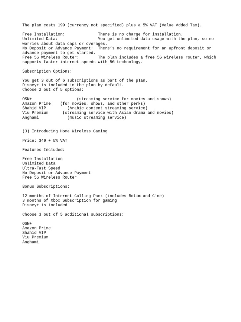 Unlimited 5g Plan With Free Router Pdf