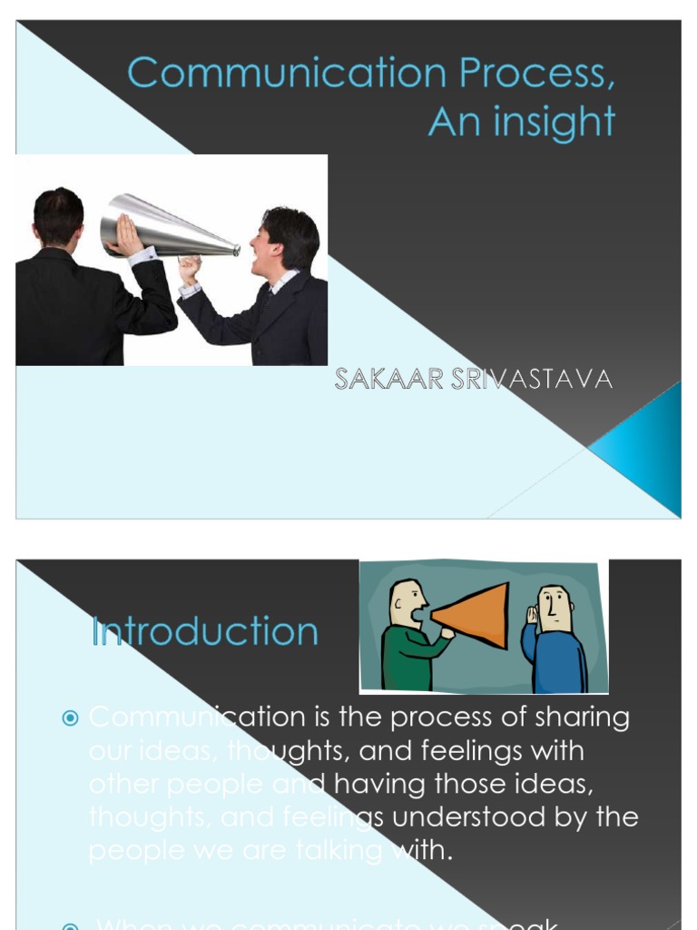 Communication Process, An Insight | PDF