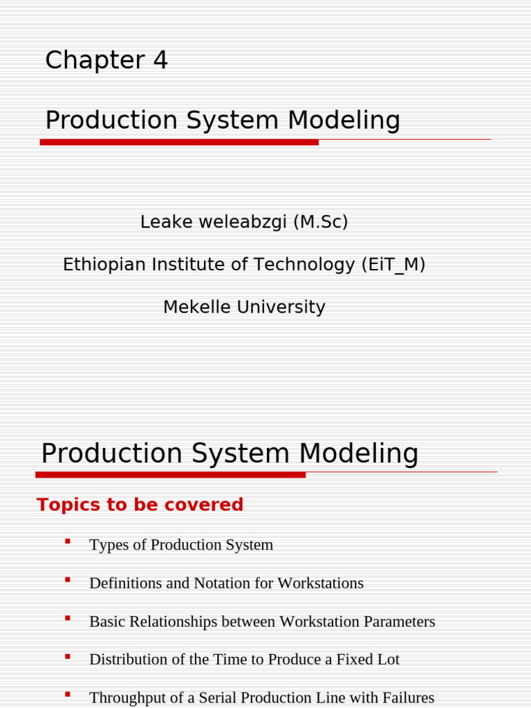 4.Production System Modeling - Copy | PDF | System | Parameter (Computer Programming)