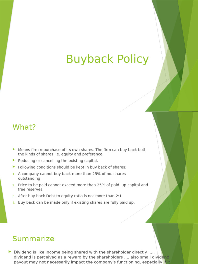 Buyback | PDF