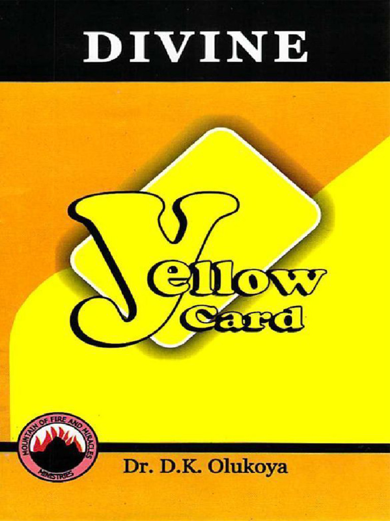 Divine Yellow Card Dr. D. K. Olukoya | PDF | Satan | Miriam