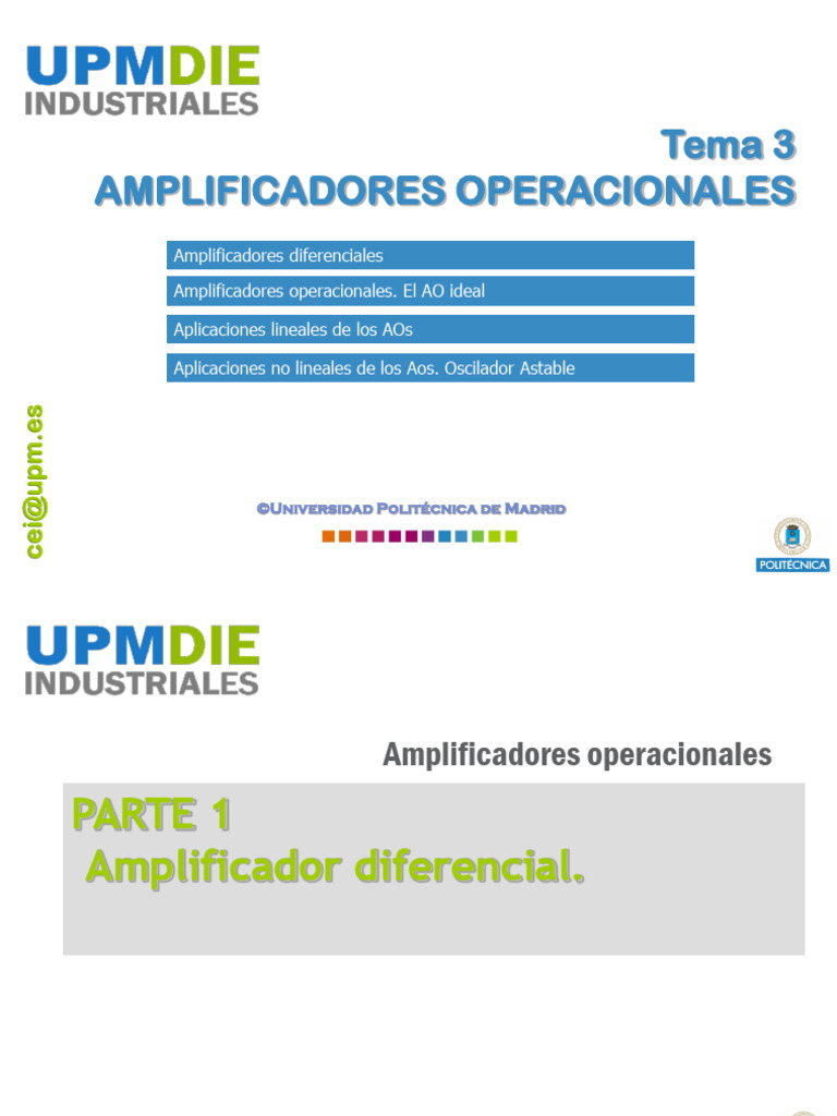 03 Amplificador Operacional 2024 | PDF | Amplificador operacional | Circuitos electricos